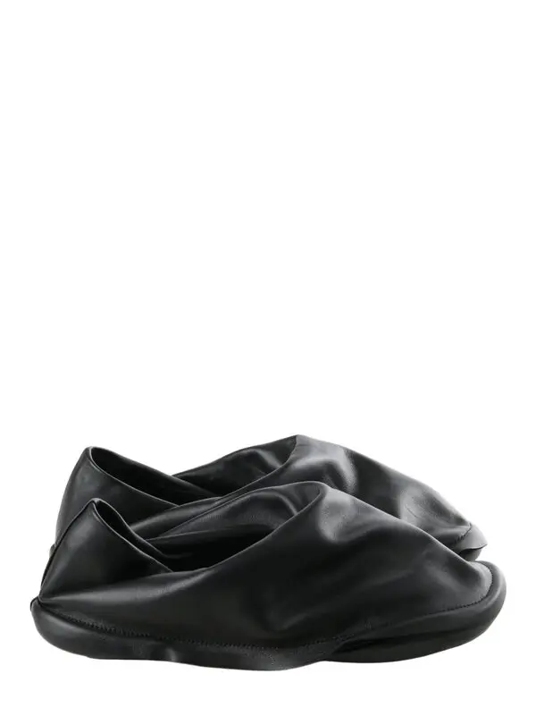 Camper Leather Slip-on Flats - Black