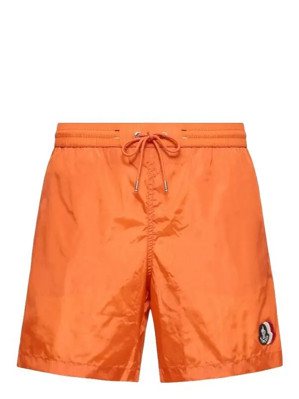 Moncler Logo Swim Shorts - Orange