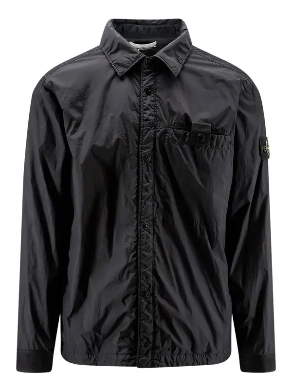 Stone Island Recycled Nylon Crinkle Reps Jacket - Black
