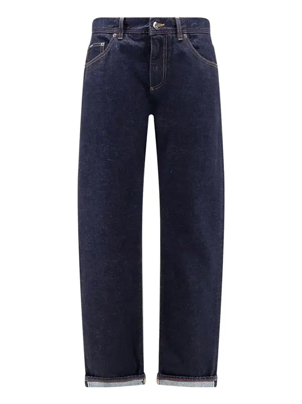 Dolce & Gabbana Classic Jeans With Logo Embroidery - Blue