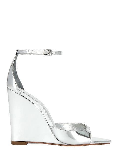 Schutz Scarlett Metallic Wedge Sandal - Prata