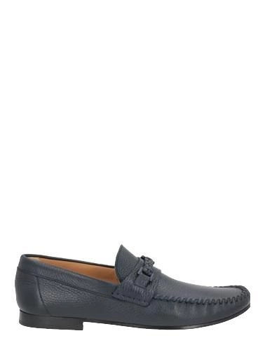BALDININI Pebbled Leather Loafers - Blue