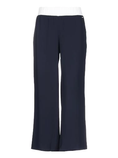 Armani Exchange Crepe Straight Leg Pants - Blue