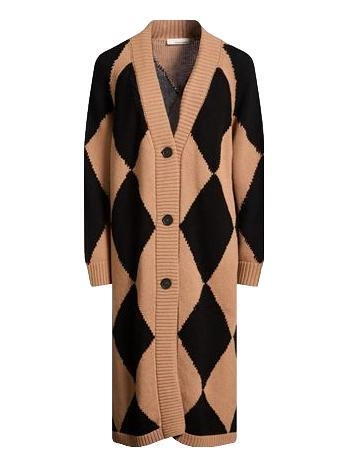 Liviana Conti Geometric Print Cardigan - Brown