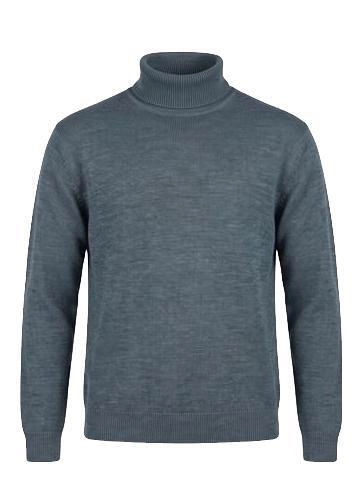 Armani Exchange Cotton Acrylic Virgin Wool Turtleneck - Grey