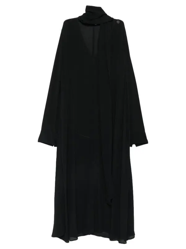 TOTEME Rounded Collar Maxi Dress - Black