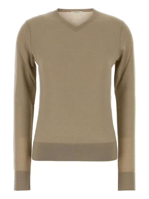 THE ROW Cappuccino Cashmere Blend Ondre Sweater - Light Brown