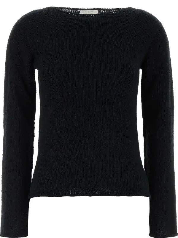 THE ROW Omiko Cotton Blend Sweater - Black