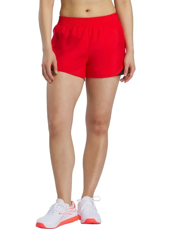 REEBOK Colorblocked Woven Running Shorts - Vector Red