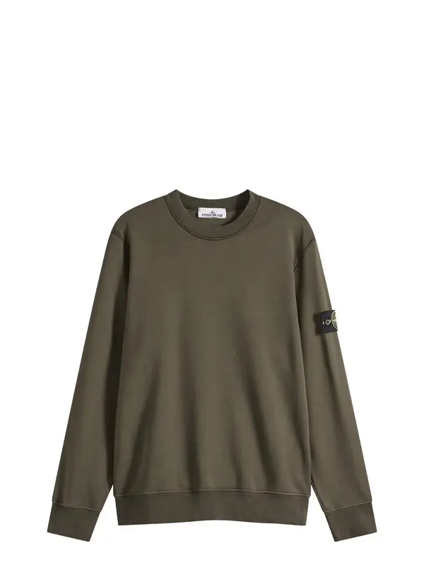 Stone Island Organic Cotton Fleece Sweatshirt - Charcoal