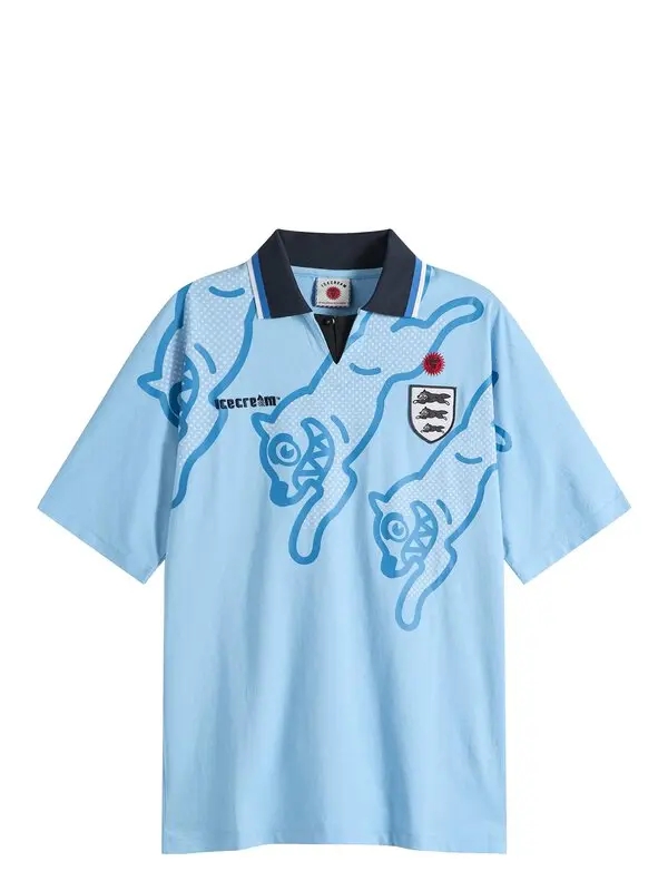 ICECREAM Running Dog Football Shirt - Blue