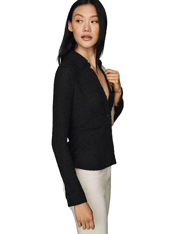 Sanctuary Juno Textured Buttondown Shirt - Black