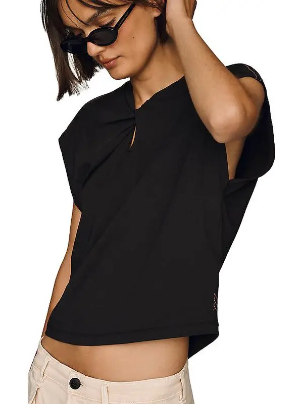 Scotch & Soda Cotton Keyhole Top - Meteorite