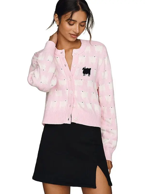 ROWING BLAZERS Cotton Len Cropped Sweater - Pink