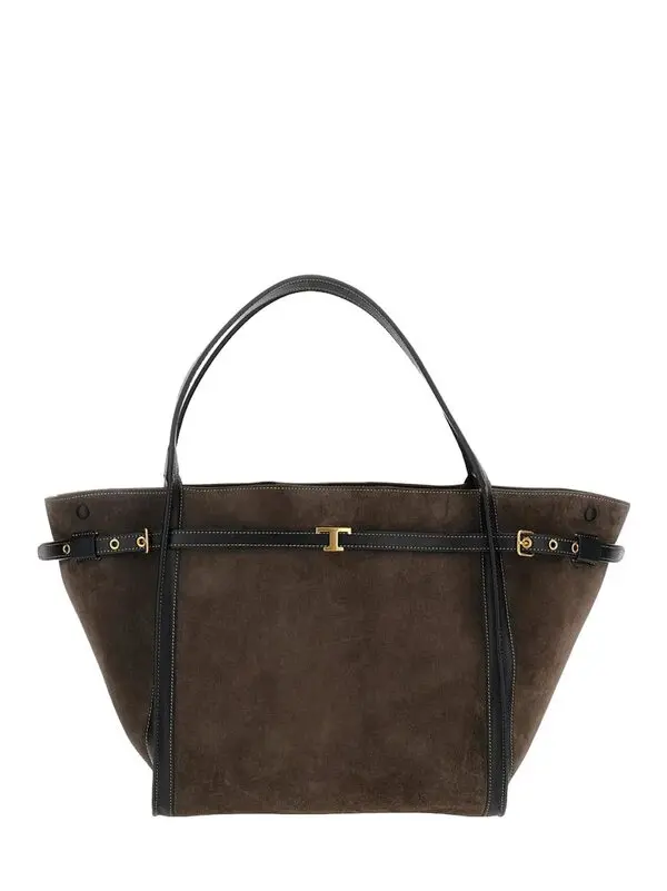 TOD'S Borsa Tim Shopping Media - Marrone