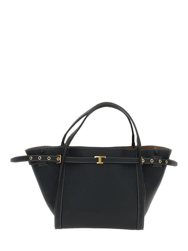 TOD'S Tim Shopping Bag Small - Black