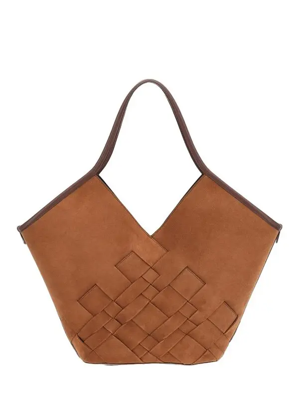 Hereu Coloma Suede Tote Bag - Marrone