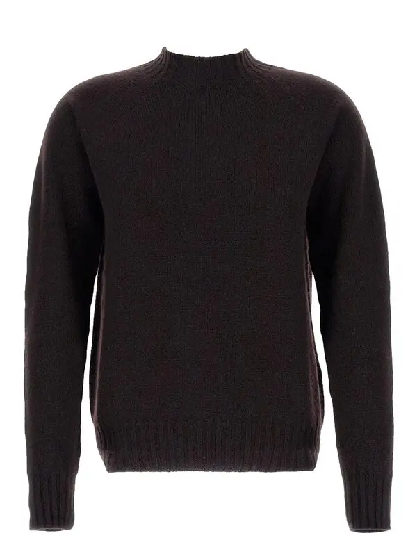 DRUMOHR Maglione Girocollo Mezzo Lupetto - Marrone