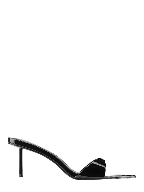 Femme La Marseille Patent Pointed Toe Slip-on Heels - Black