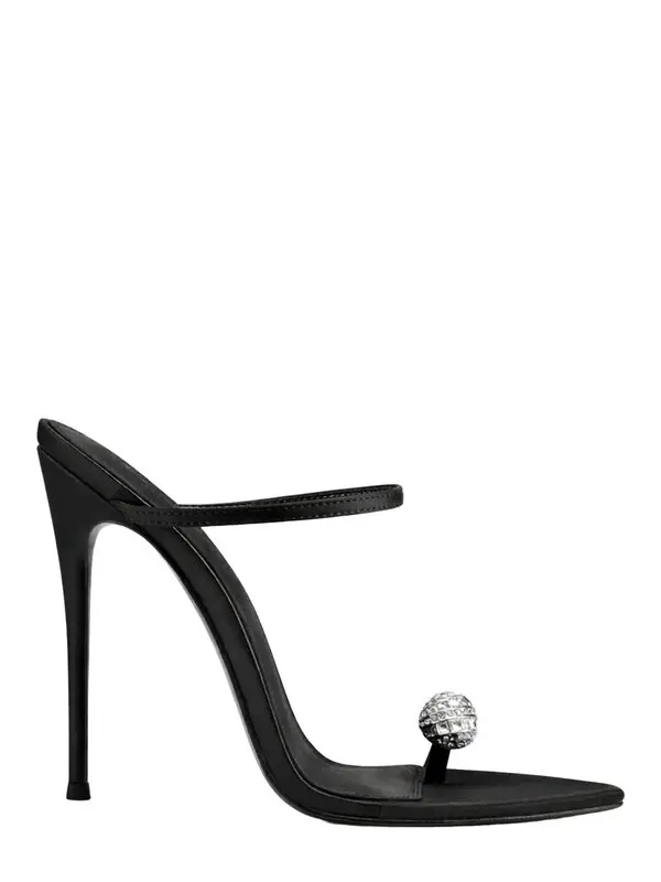Femme La Geneva Slipper With Embellished Toe - Black