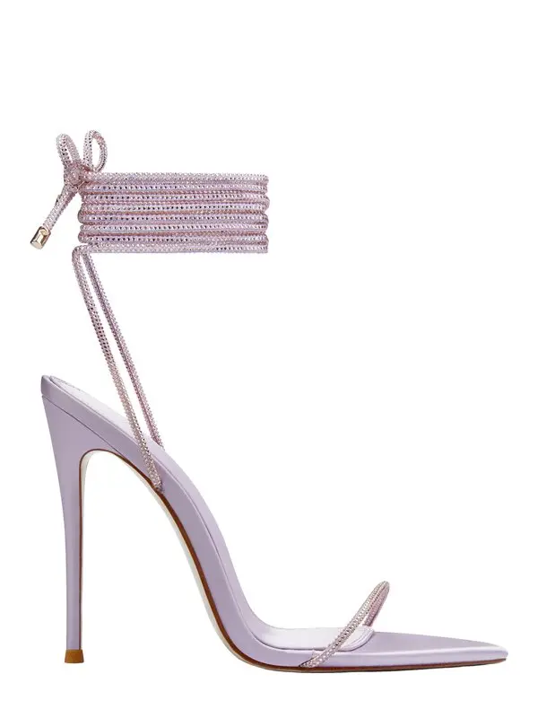Femme La Luce Minimale Embellished Stiletto Heels - Gold