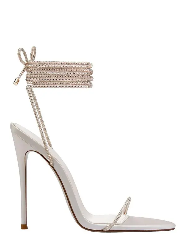 Femme La Luce Minimale Embellished Stiletto Sandals - Gold