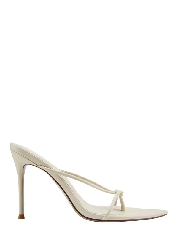 Femme La Akira Slipper With Stiletto Heel - White