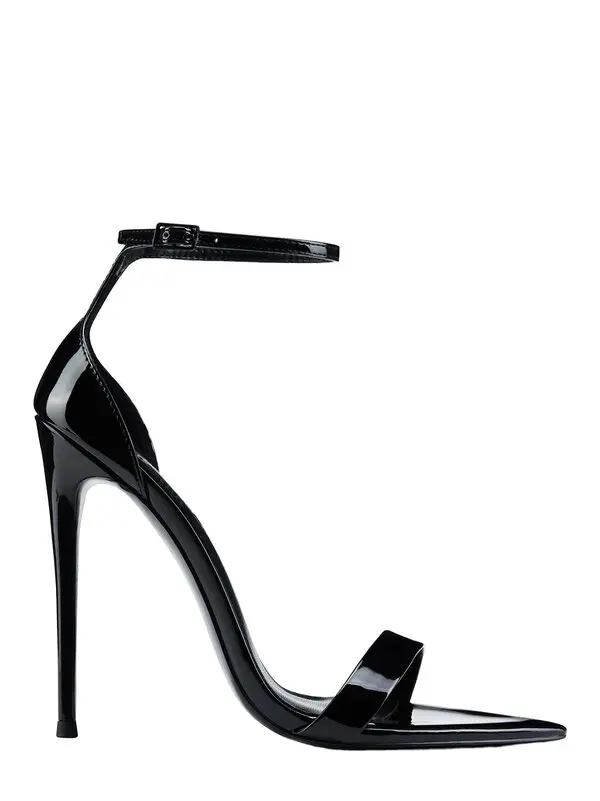 Femme La Amiri Noir Patent Stiletto Sandals - Black