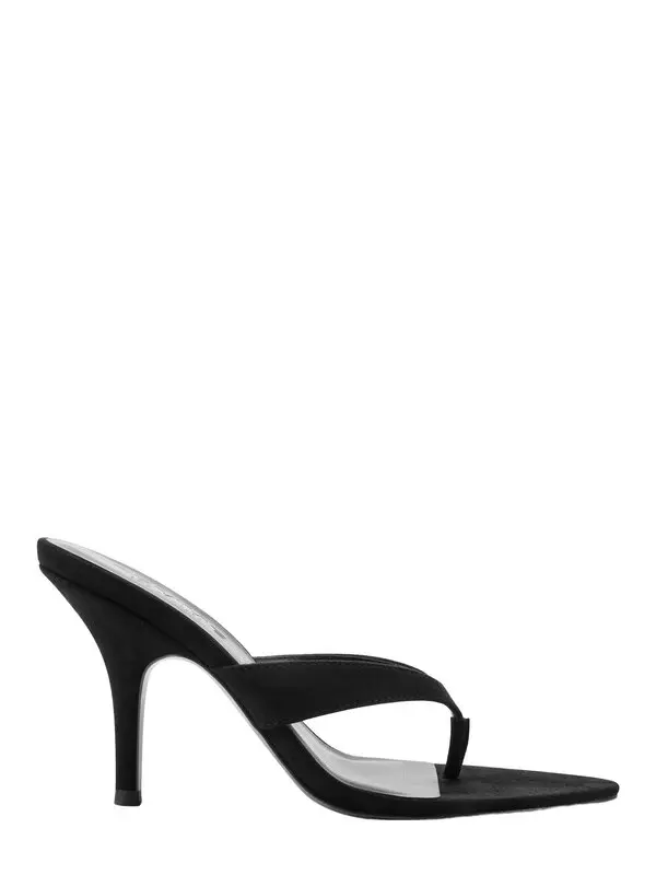Femme La Tokyo Thong Stiletto Sandal - Black