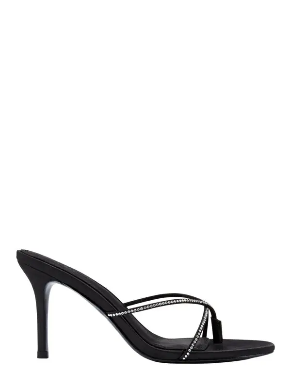 Femme La Sicilian Slipper Noir Crystal - Black
