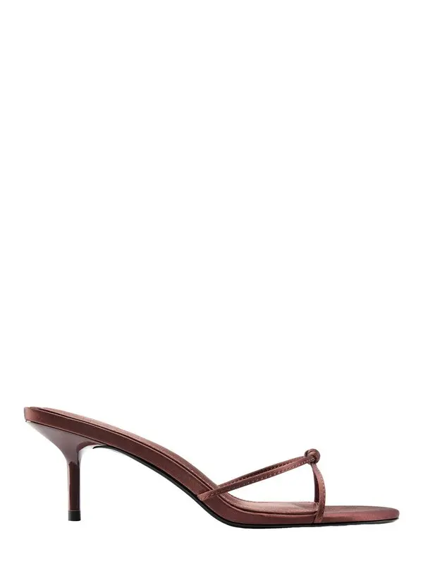Femme La Maeve Slipper In Satin - Brown