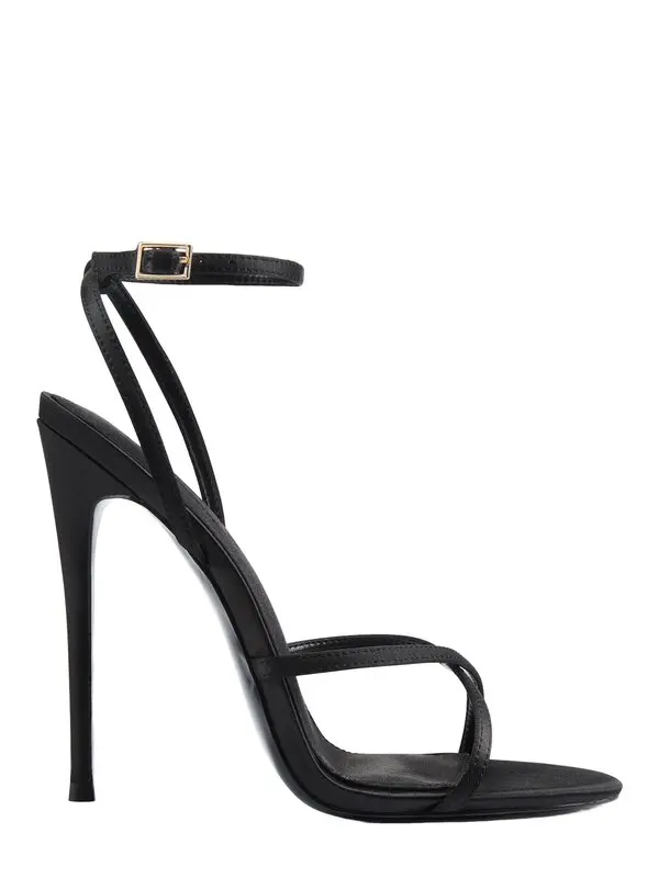 Femme La Ale Sandal Satin Stiletto Heel - Black
