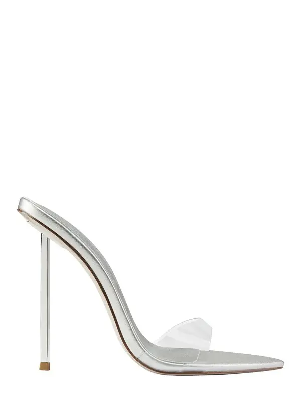 Femme La Whiskey Slipper Stiletto Heel - Silver