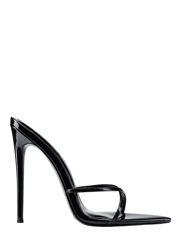 Femme La Donatella Mule Stiletto Heel - Black