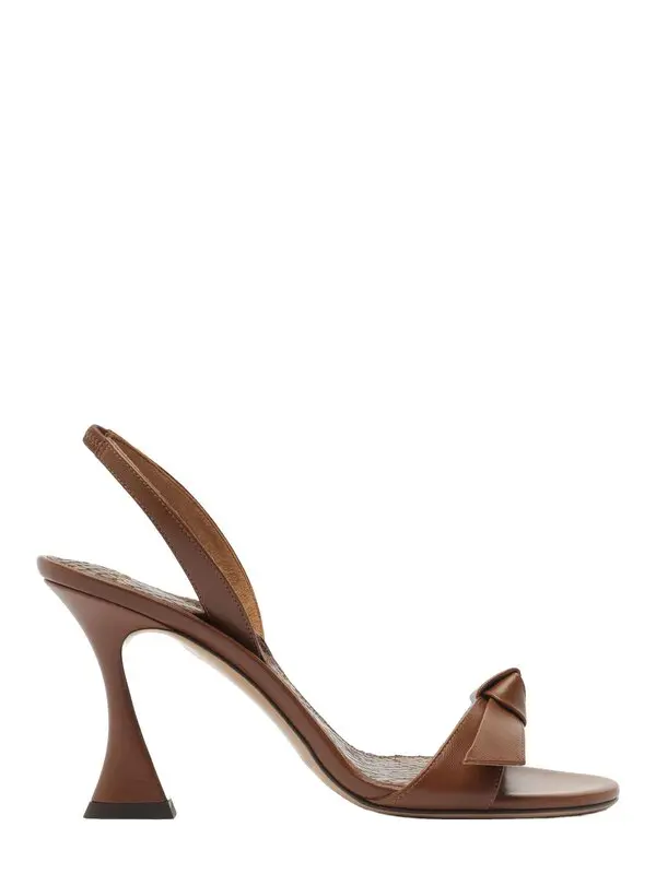 ALEXANDRE BIRMAN Clarita Leather Slingback Sandals - Brown