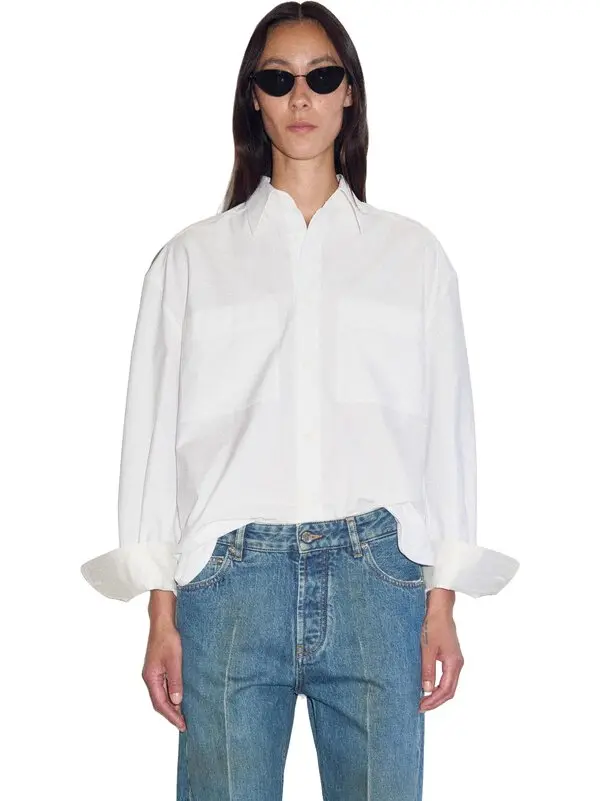 DARKPARK Camila Cotton Popeline Shirt - White