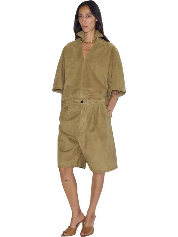 DARKPARK Alan Suede Shorts - Brown