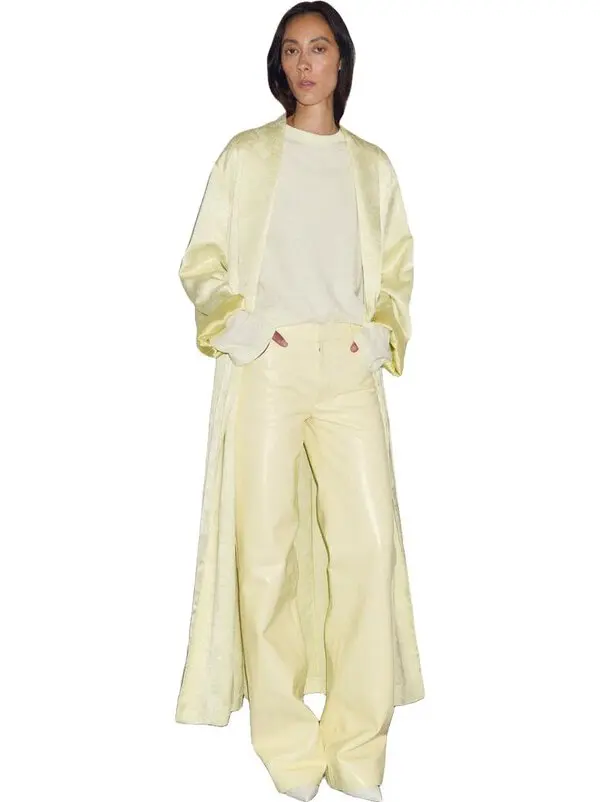 DARKPARK Ariana Leather Low-rise Flared Pants - Yellow