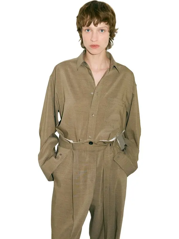 DARKPARK Anne Wool Tailored Shirt - Brown