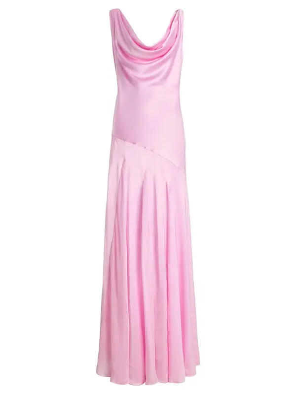 DEME Exclusive Milan Silk Maxi Dress - Pink