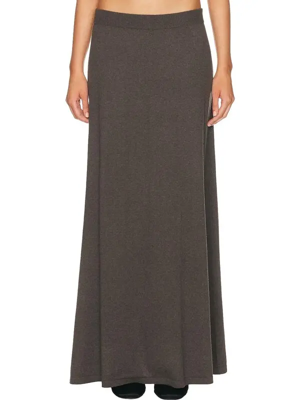 LISA YANG Adrienne Maxi Skirt - Deep Walnut