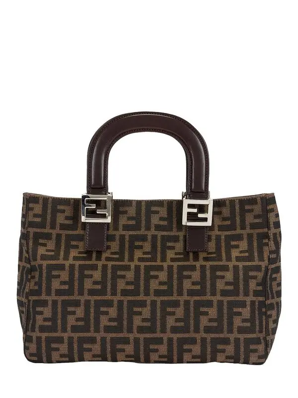 Fendi Zucca Canvas Handbag - Brown