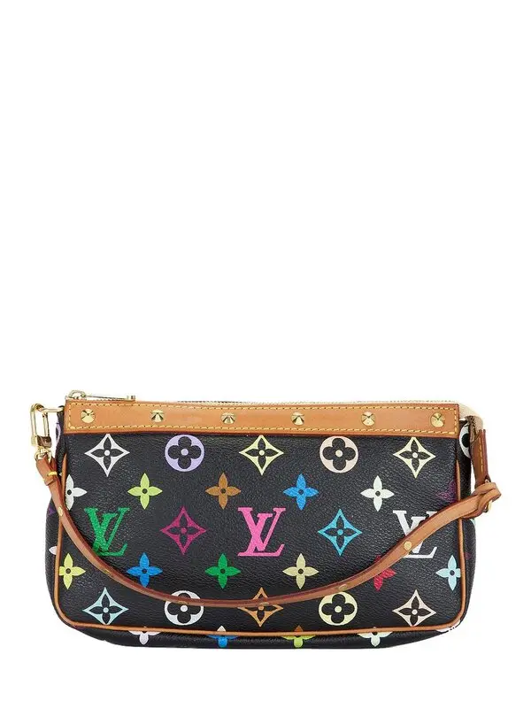 LOUIS VUITTON Monogram Pochette Accessoires Shoulder Bag In Black - Multicolor