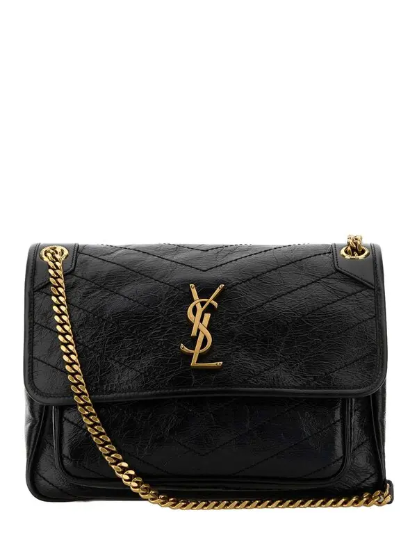 Saint Laurent Leather Medium Niki Shoulder Bag - Black
