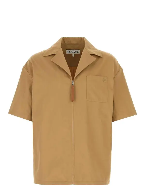 Loewe Camel Gabardine Shirt - Brown