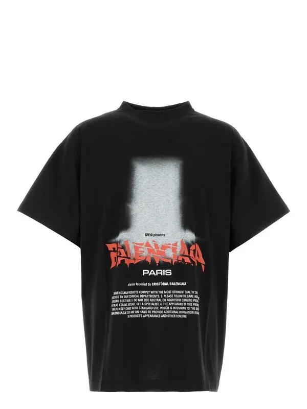 Balenciaga Cotton Oversize T-shirt - Black