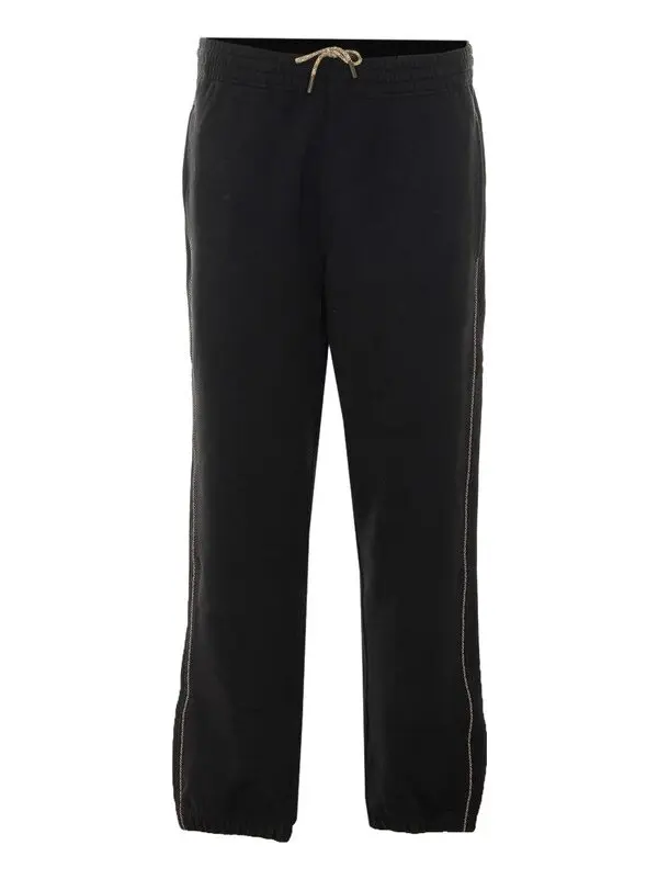 Burberry Check Trim Pants - Black