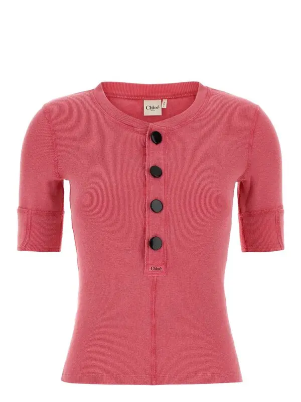 Chloé Cotton Top - Pink