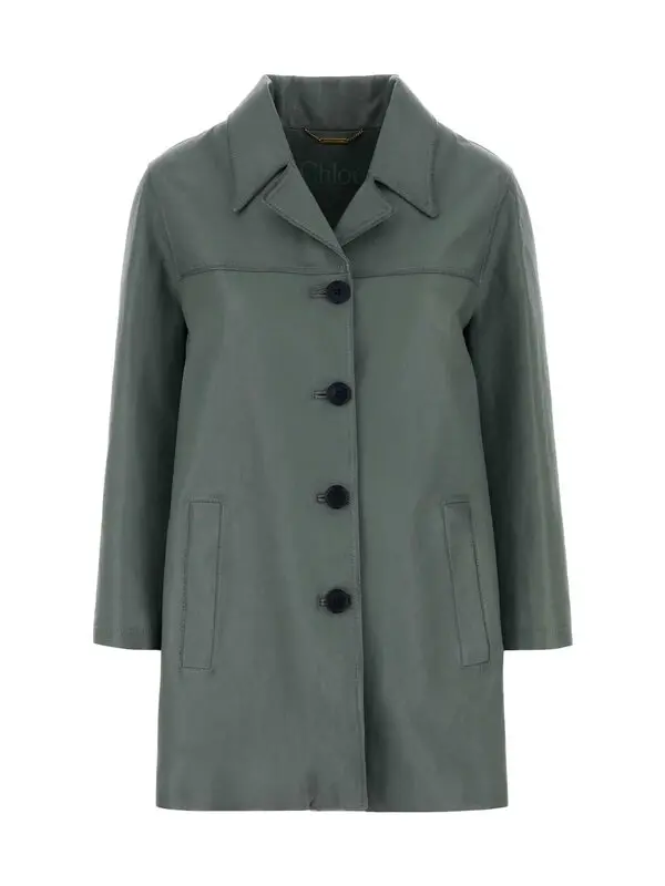Chloé Powder Leather Jacket - Blue