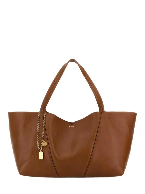 Chloé East-west Spin Shopping Bag - Brown